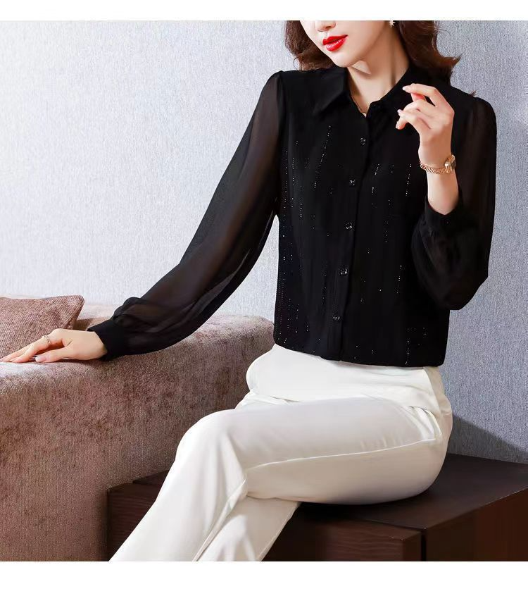 Buy Wholesale China Spring Pure Color Fashion Silk Ironed Diamond Shirt ...