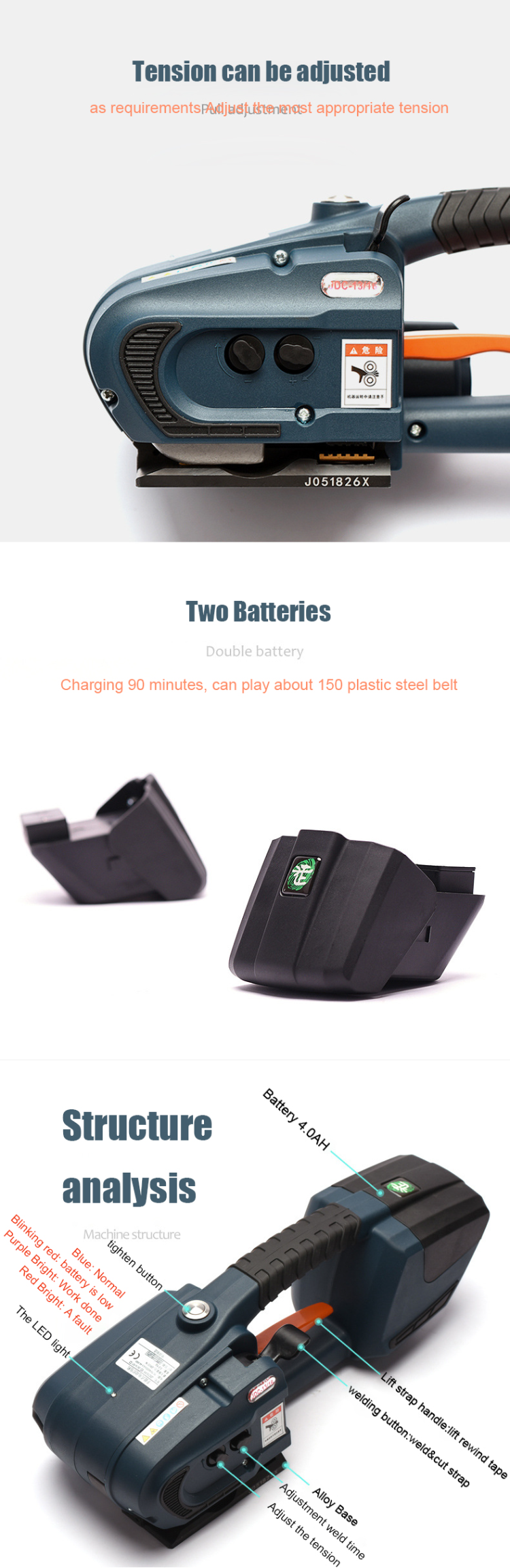 Portable Battery Powered Electric Handheld Hand Welding Plastic ...