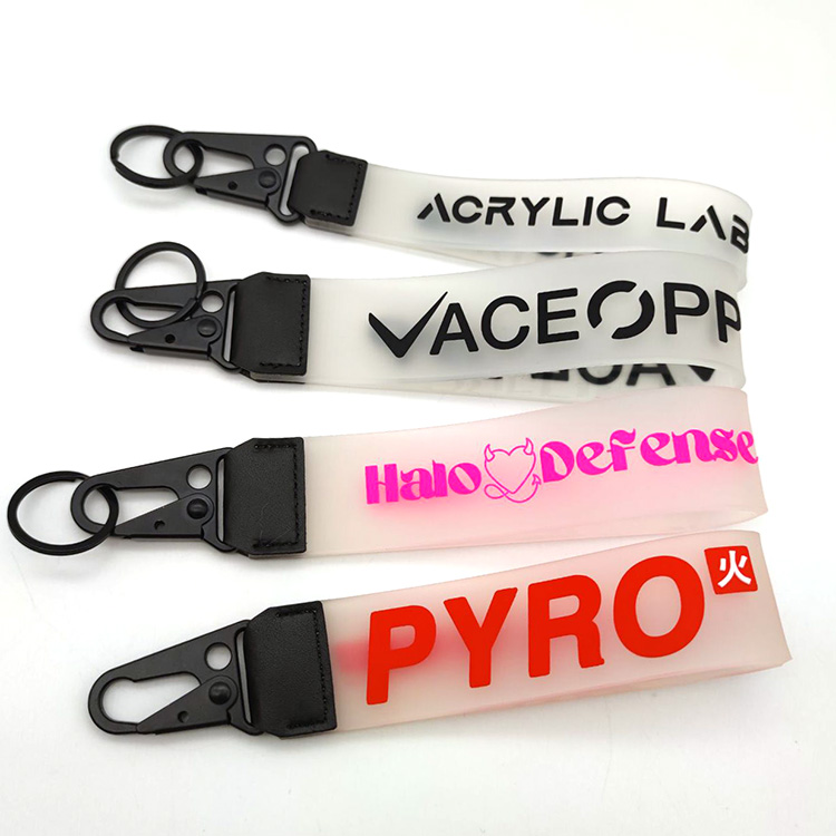 Fashion 25cm Soft Pvc Phone Lanyard Clear Lanyards Bulk White Keychain ...