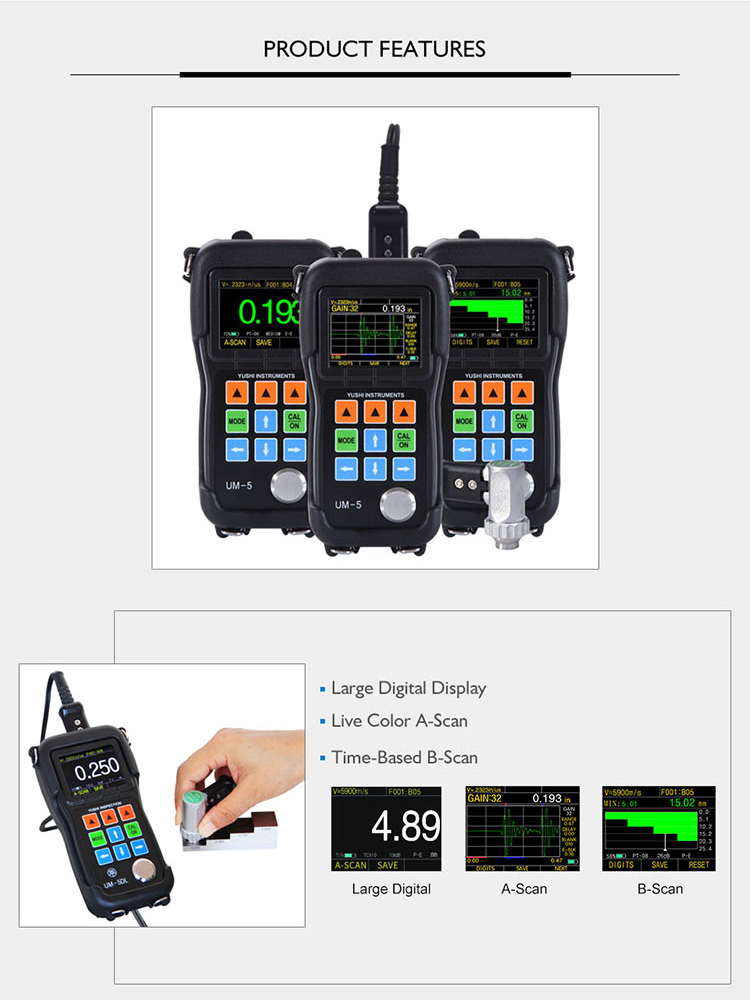 Buy China Wholesale Yushi Portable Ultrasonic Thickness Gauge Um-5 ...