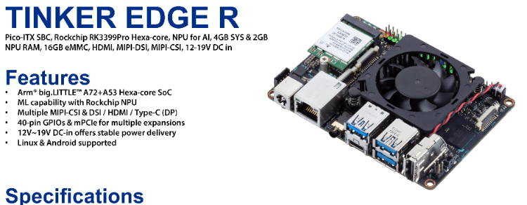 Buy Wholesale China Tinker Edge R Ai Single Board Computer Arm Motherboard Rockchip Rk3399pro ...