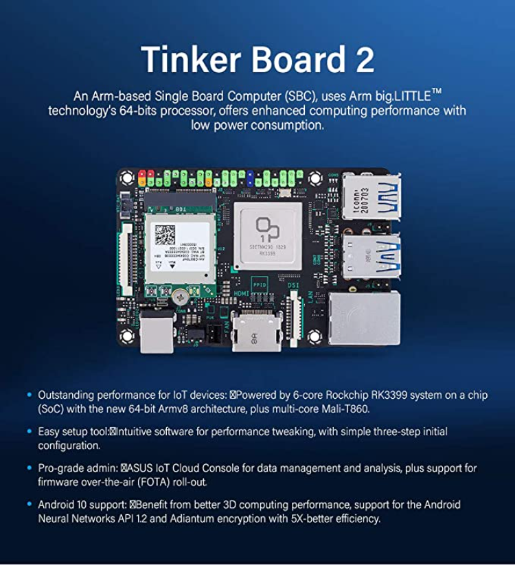 Buy Wholesale China Tinker Board 2 /tinker Board 2s Single Board Computer Sbc Arm Rockchip ...