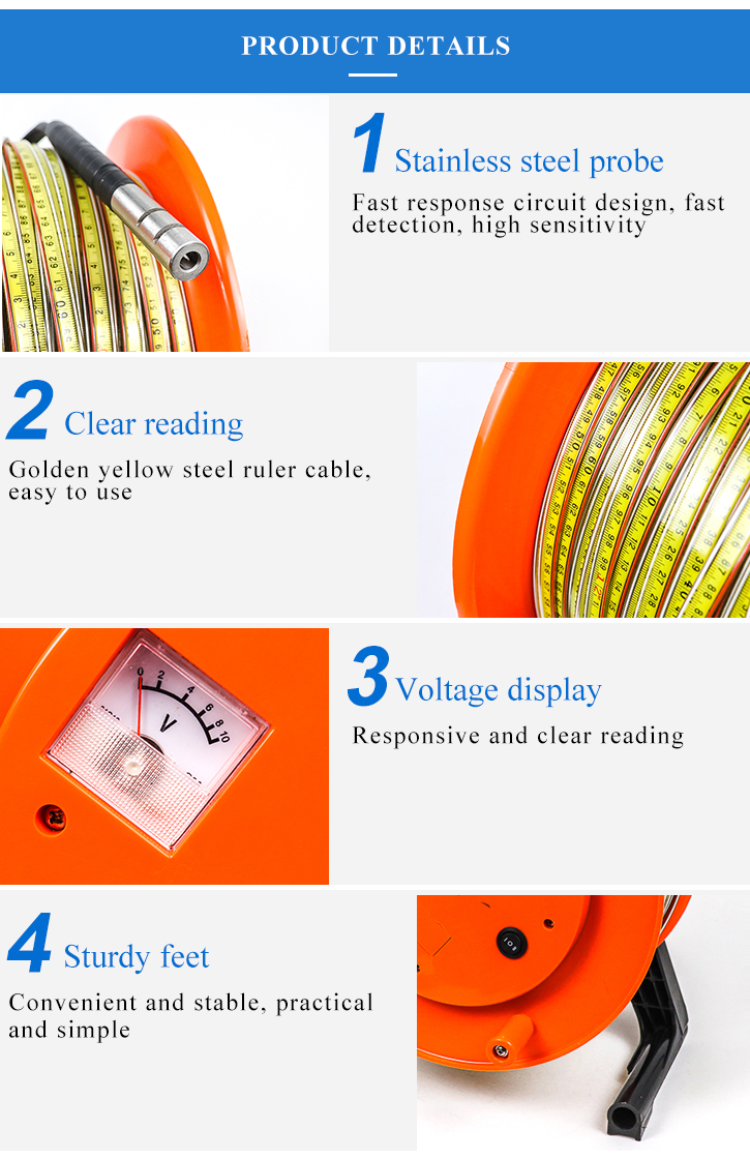 Buy Wholesale China 15mm Probe Steel Ruler Tape Deep Well Water Level ...