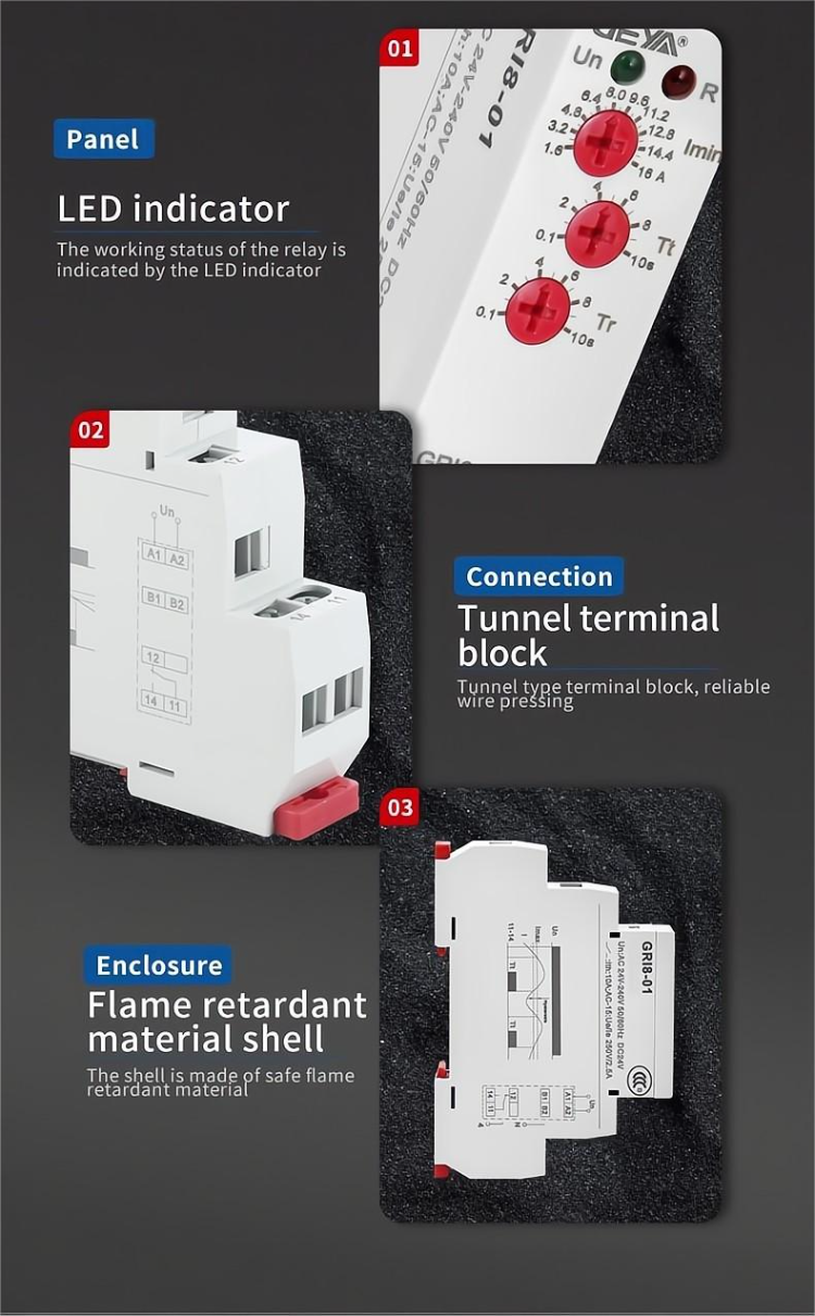 Geya Gri8-01 Single Phase Current Monitoring Relay Over Current ...