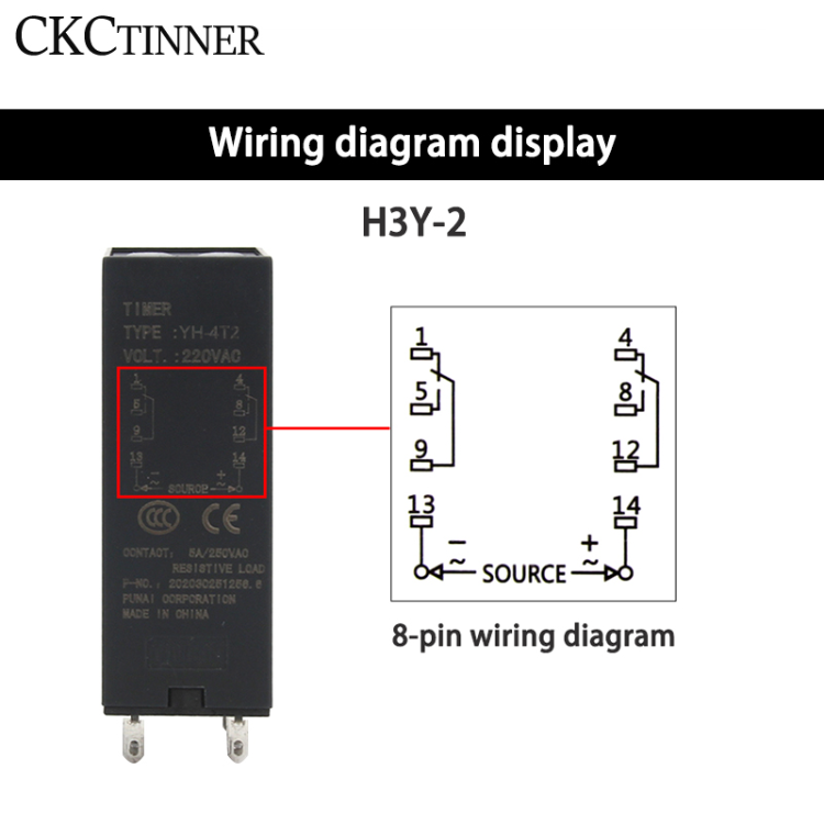 New Small Digital Display H3y-2/h3y-4 Time Relay Cycle Time Control ...