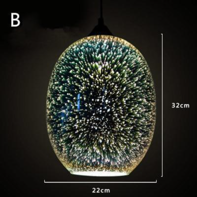 Direct Selling Creative Colorful 3d Glass Pendant Light Retro Metal ...