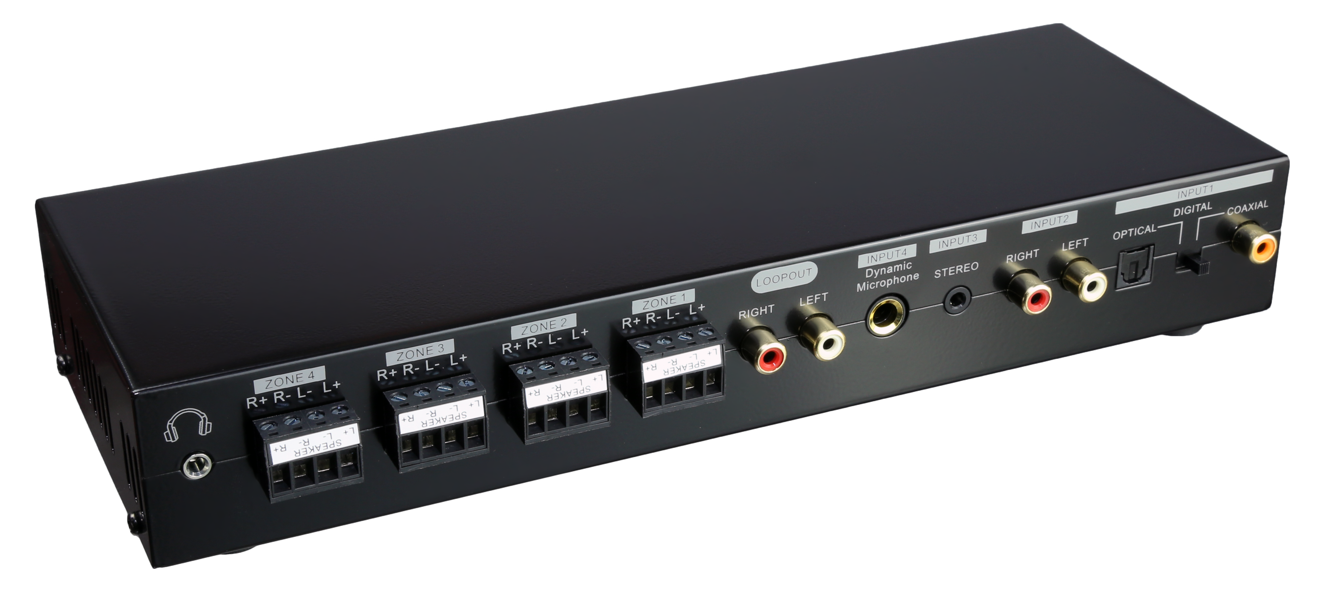 Integrated 4 Sources 4 Zones Stereo Audio Power Amplifier +factory ...