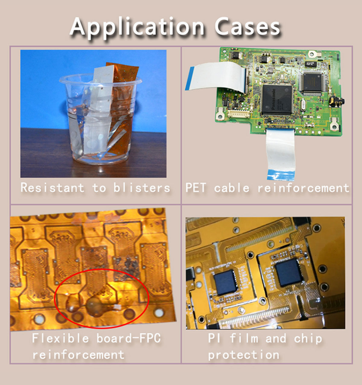 Buy Wholesale China Pi Pet Film Fpc Reinforcement Water Resistant Uv Adhesive Polyimide Chip ...