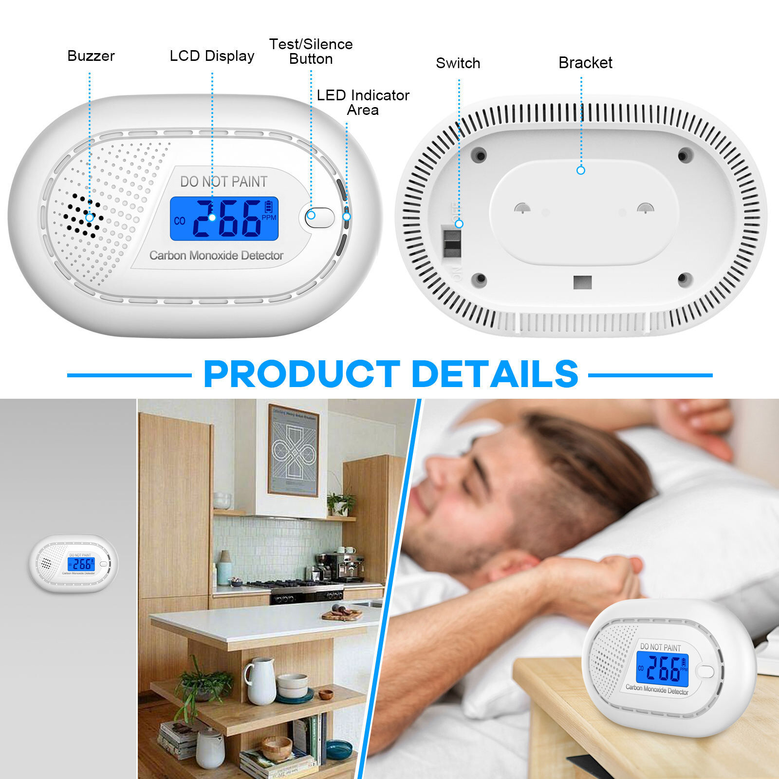 Buy Wholesale China Replaceable Battery-operated Carbon Monoxide Alarm ...