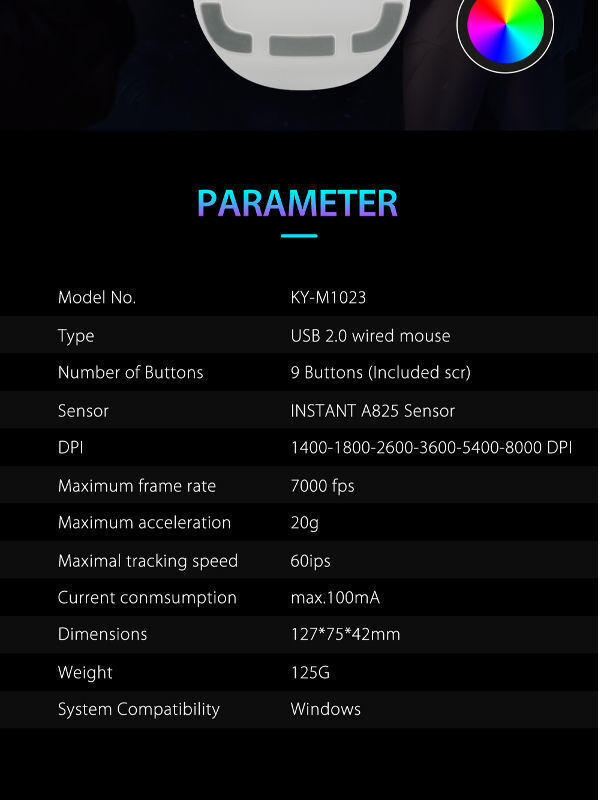 Buy Wholesale China Professional Gaming Mouse A825 Sensor Transparent Shell Is Available, Even ...