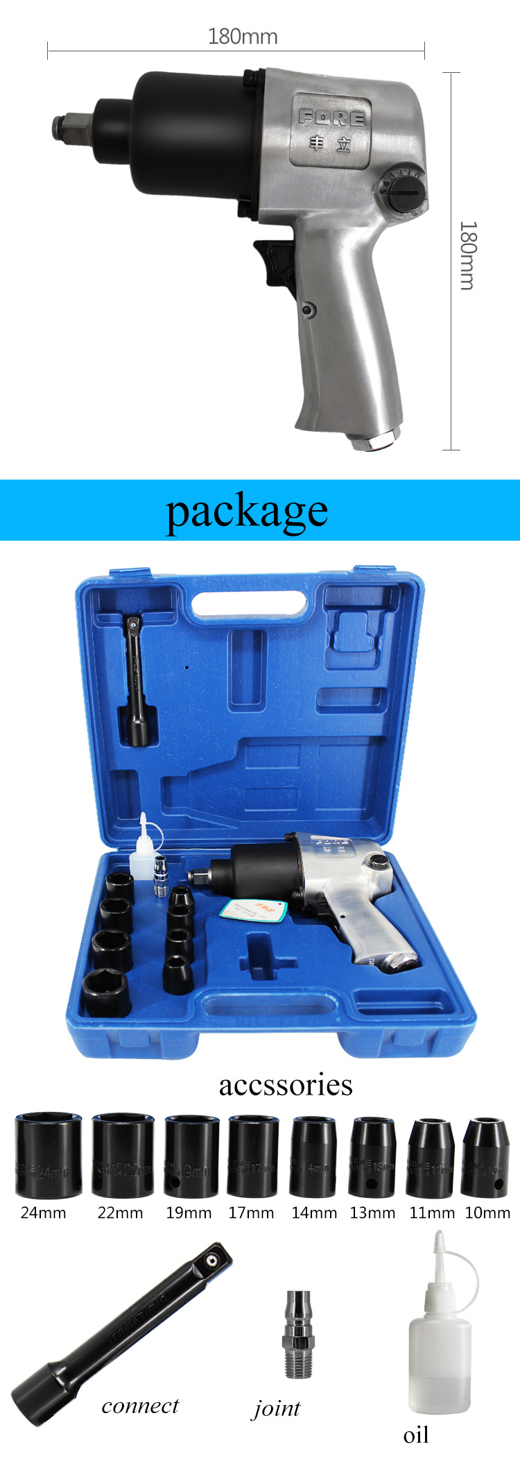 Buy Wholesale China All Kinds Size Air Impact Wrench For Car Repair Air ...