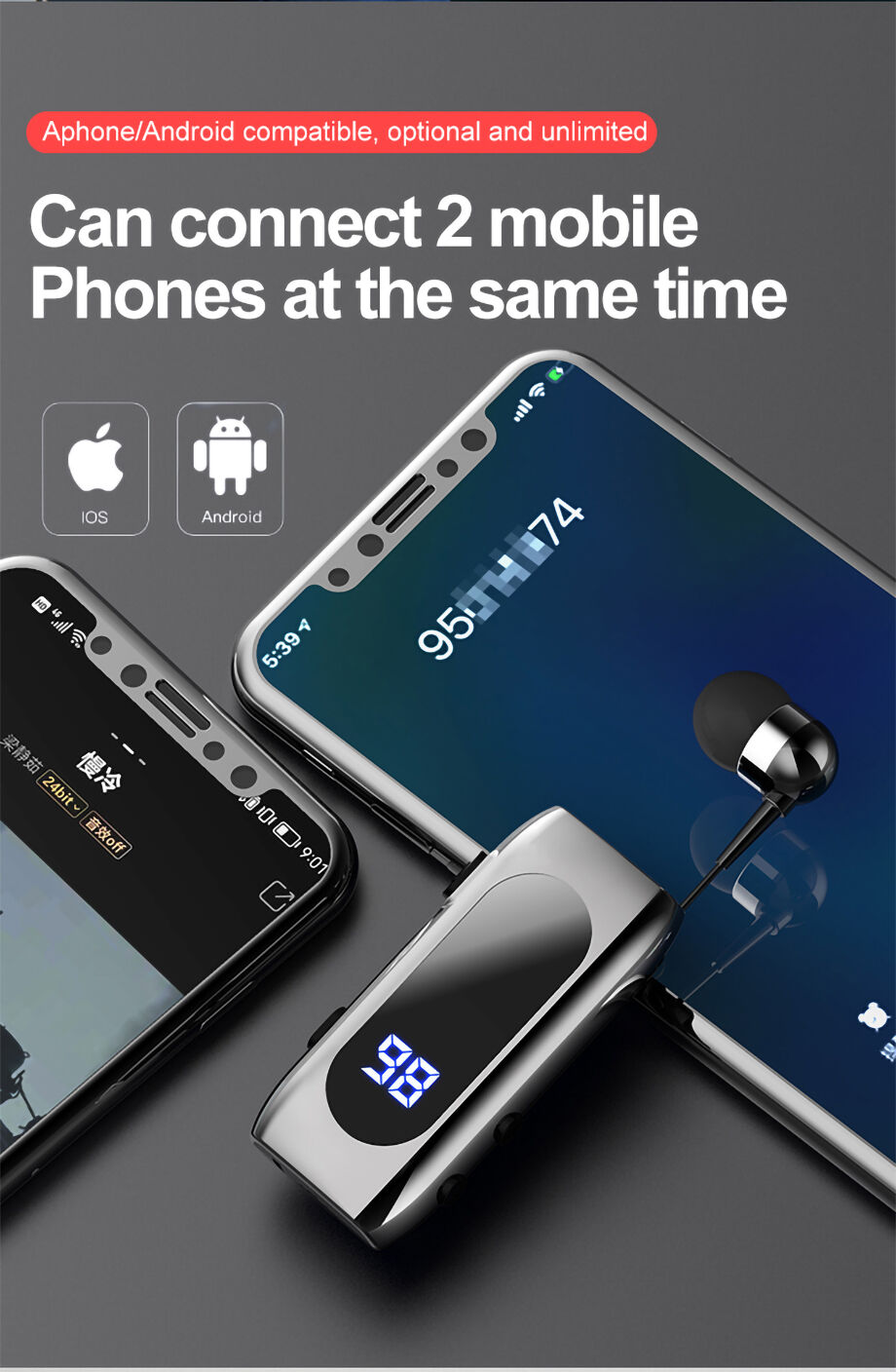 Buy Wholesale China Bt5.0 Wireless Business Headset Earphone Ear Clip ...