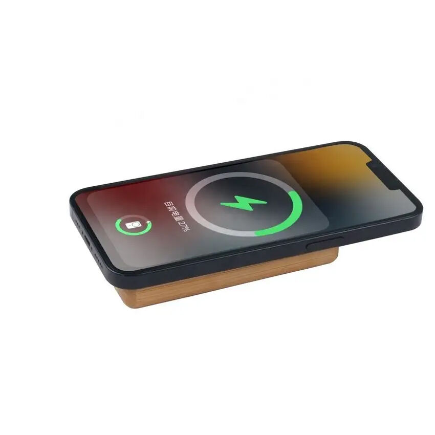 Portable Wireless Magnetic Power Bank Charger Bamboo Power Bank ...