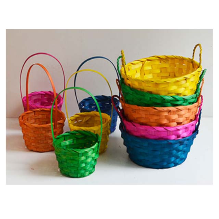 Buy Wholesale Vietnam Bamboo Basket With Handles Colored Bamboo Eco ...