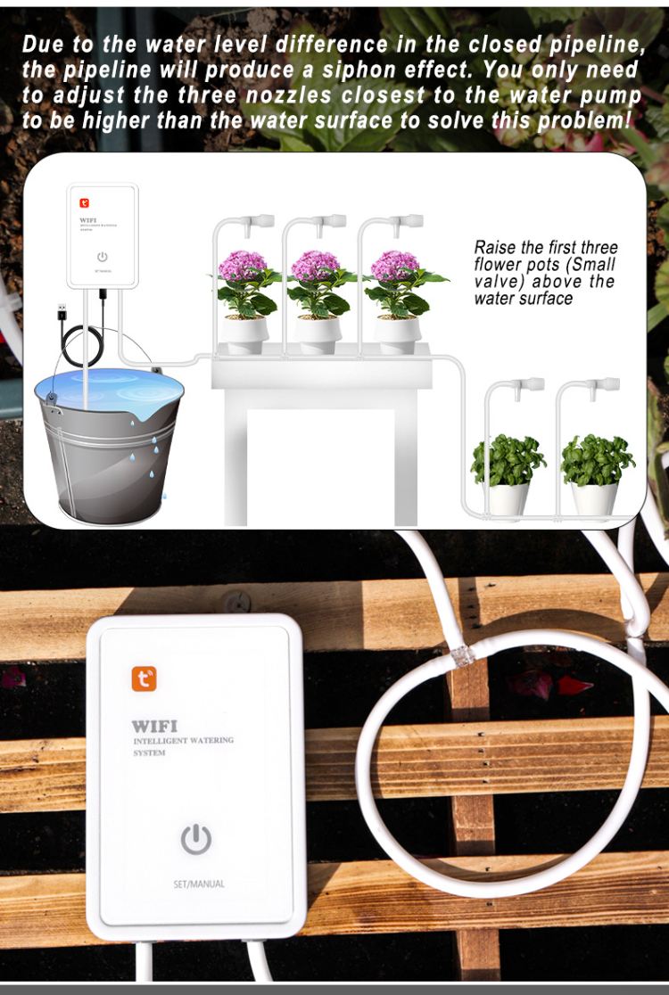 Adjustable Water Droplets 200 Kpa Automatic Tuya Smart Water Irrigation ...