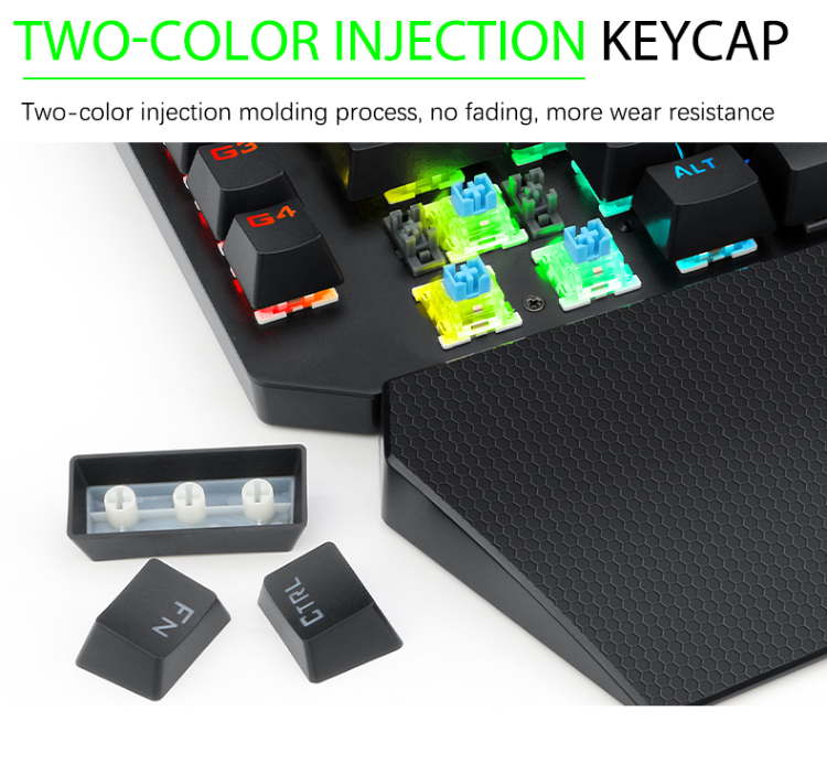 E-yooso K700 Teclado One-handed Rgb Mechanical Gaming Keyboard Type-c ...