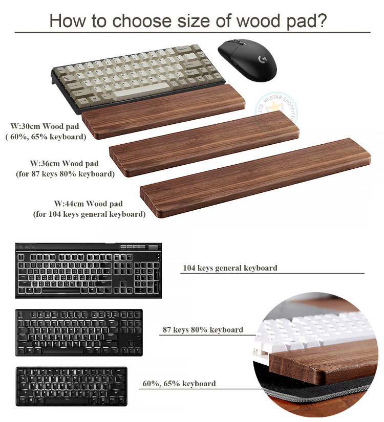 Classic Retro Wood Wireless Wrist Rest Keyboard Pad - Explore China ...