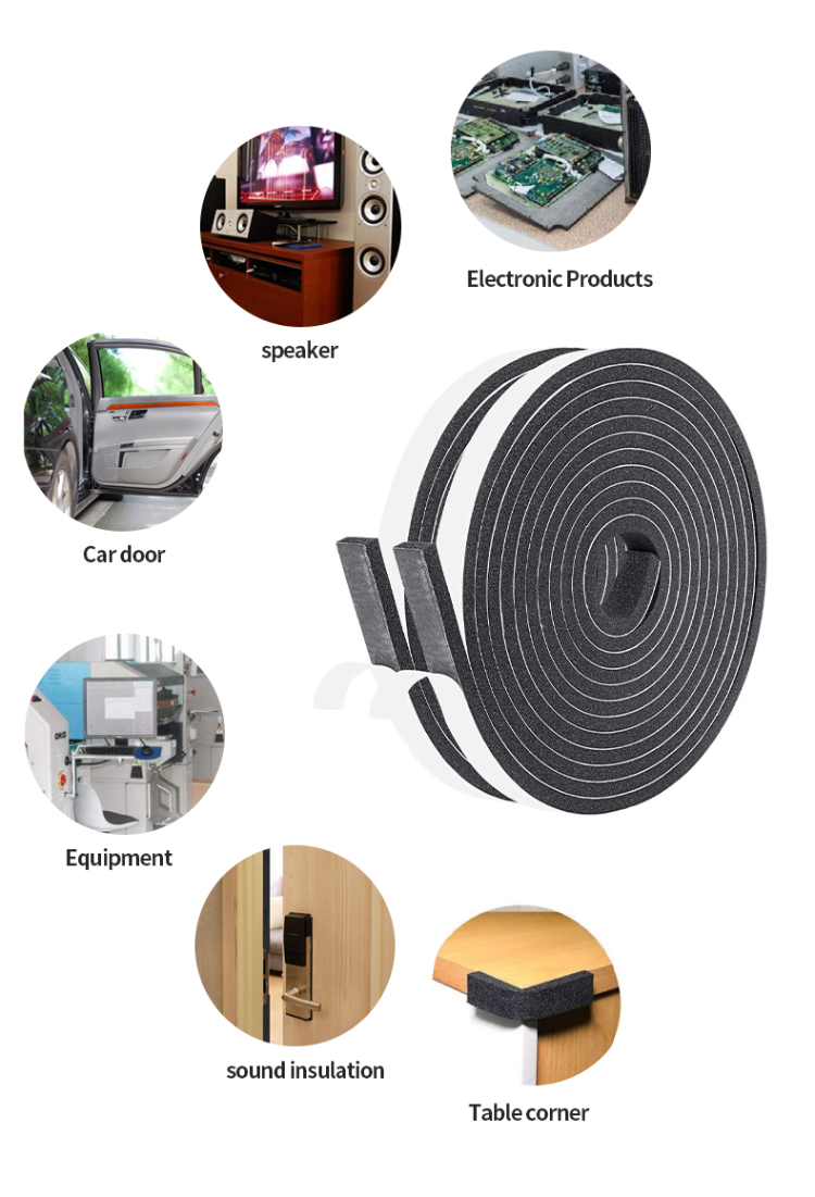 Rubber Epdm Foam Sponge Seal Strip For Car Door Window Epdm Roll ...