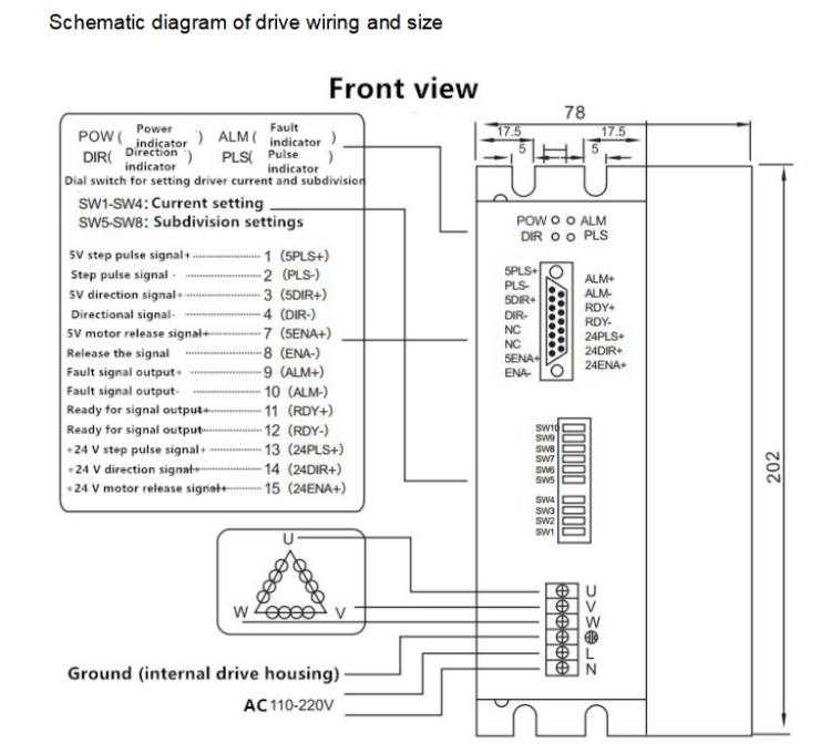 Cnc Motor Driver 220v 110v 3 Phase Hybrid Stepper Motor Driver For Nema 42 Nema 52 Stepper Motor ...