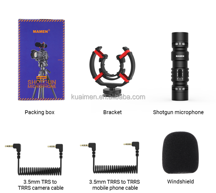 Interview Two Way On-camera Mic Vlog Video Cardioid Recording Dual Head ...