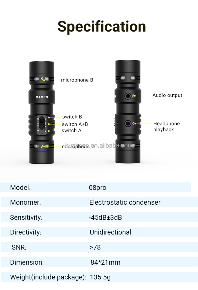 Buy Wholesale China Mamen 08pro Two Way Double Mic Recording ...