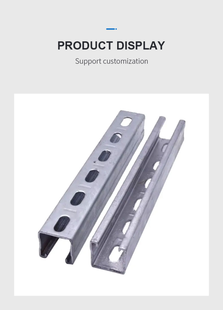 Riel Strut China Pregalvanized Perforated Carbon Steel C-channel ...