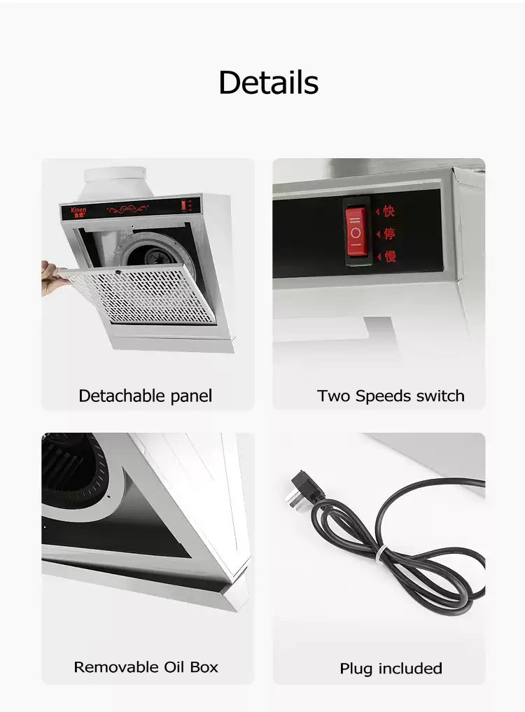 Portable Kitchen Exhaust Fan Small Hood Mini Mute Pipe Strong Single ...