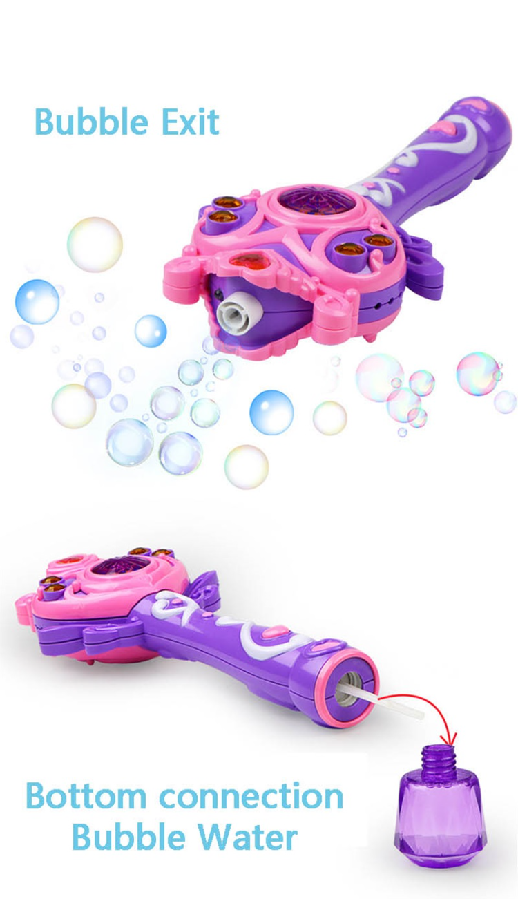 Kids Magic Wand Party Water Bubble Machine Gun Blower Toy Electric ...