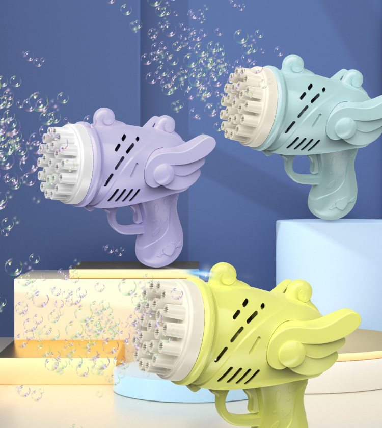 Plastic Bubble Gun Light Up Bubble Toys Gun Rechargeable Electric ...