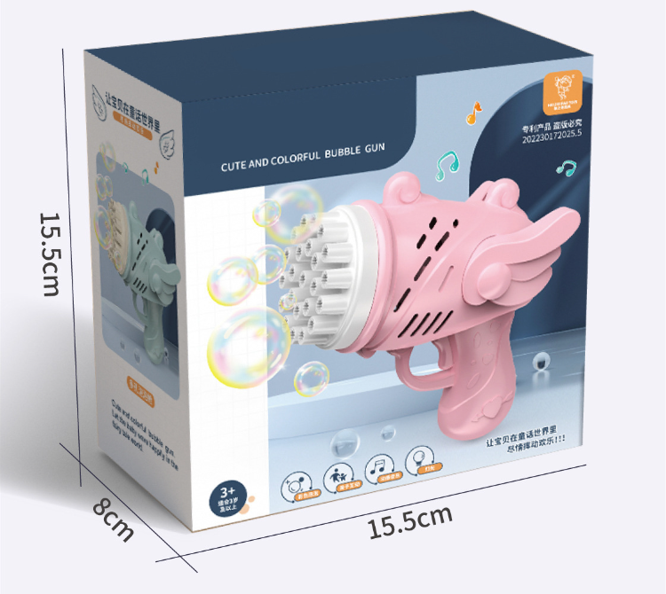 Plastic Bubble Gun Light Up Bubble Toys Gun Rechargeable Electric ...