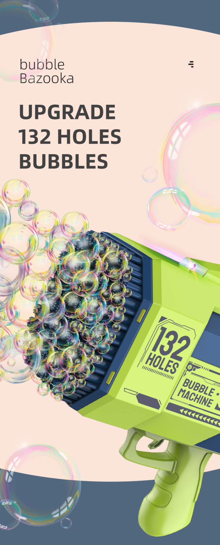 69 Hole Bazooka Bubble Gun Machine Gun Toys Blower Launcher Rocket ...