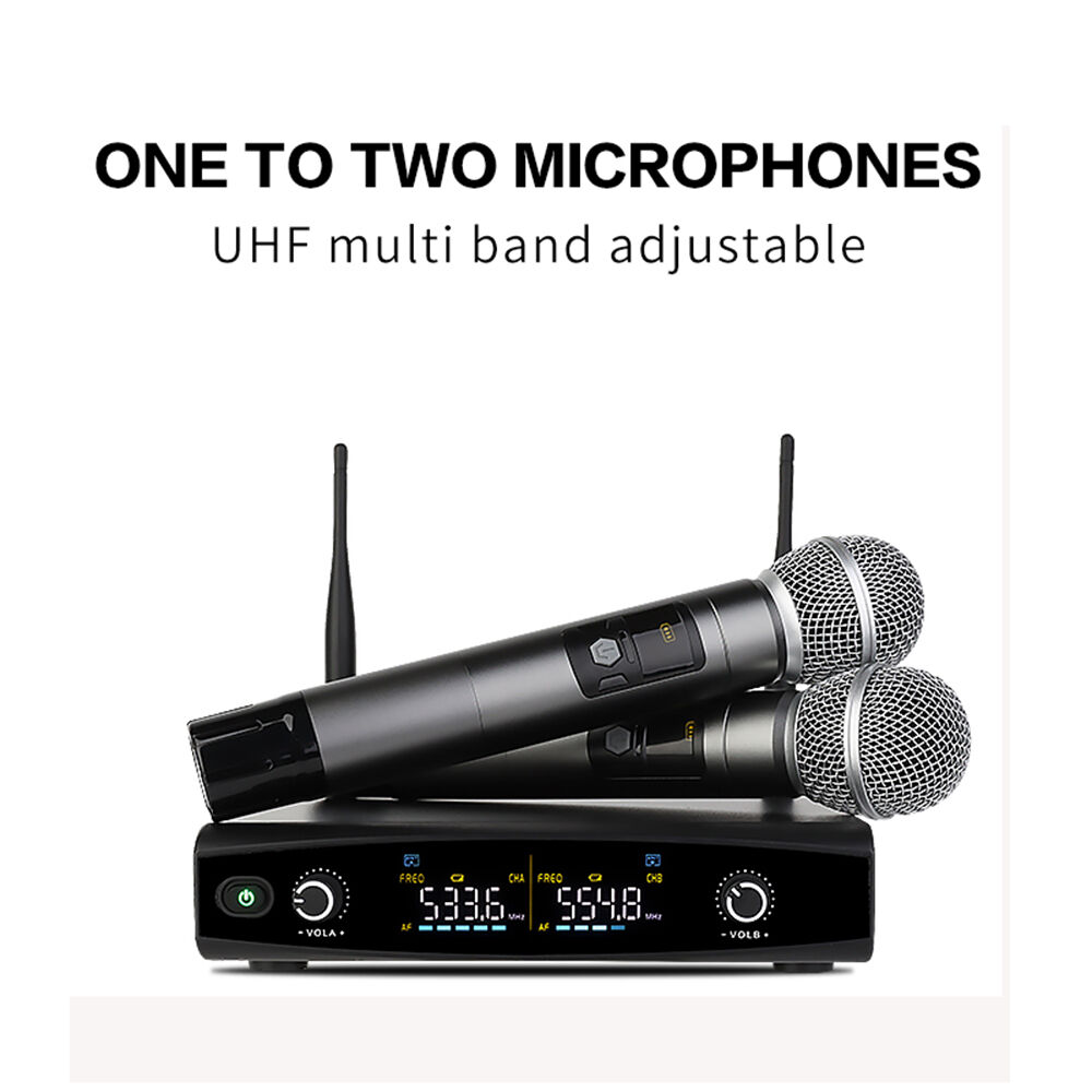 2023 High Quality Uhf Wireless Microphone Cordless Mic Karaoke System ...