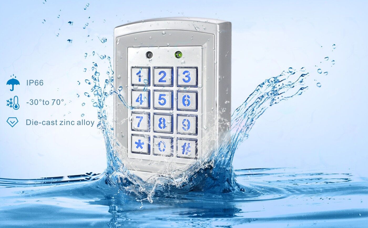 Waterproof Stand Alone Metal Access Control Keypads Access Control ...