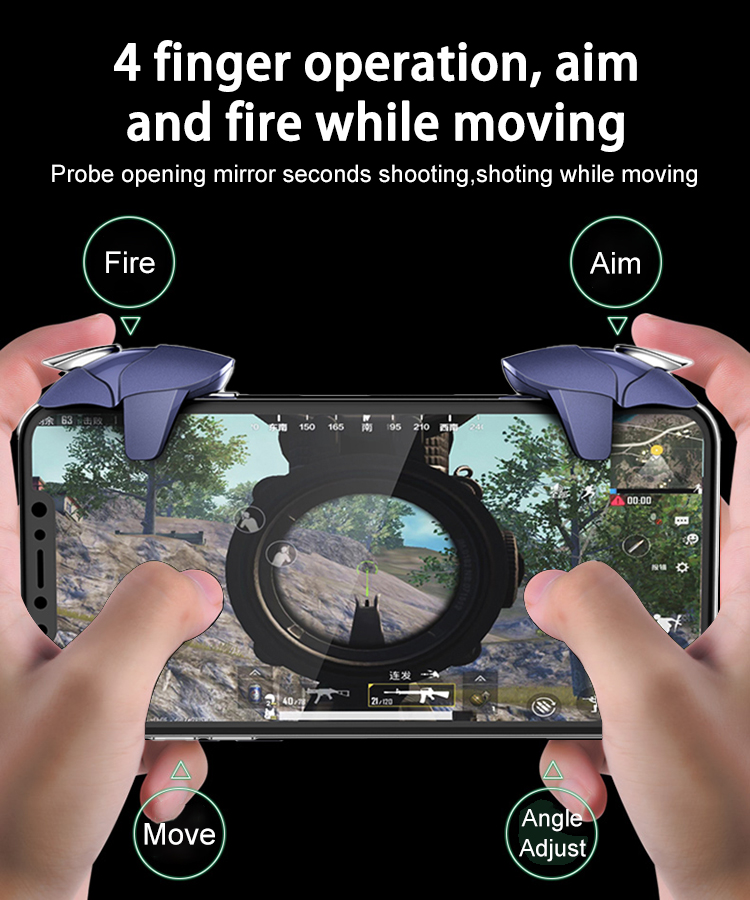 Bulk Buy China Wholesale 4 Finger Mobile Game Trigger Smartphone Aim Shooting L1 R1 Key Button ...