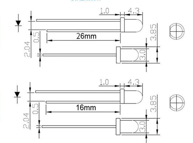 3mm Blue Led Factory Price 460-465nm Led Lamp High Performance Low ...