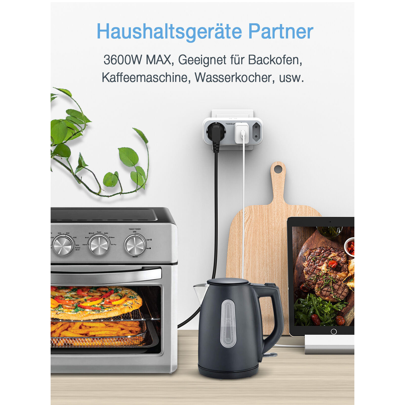 Buy Wholesale China Tessan 5-in-1 Multi Socket With 2 Usb Ports, 3-way ...