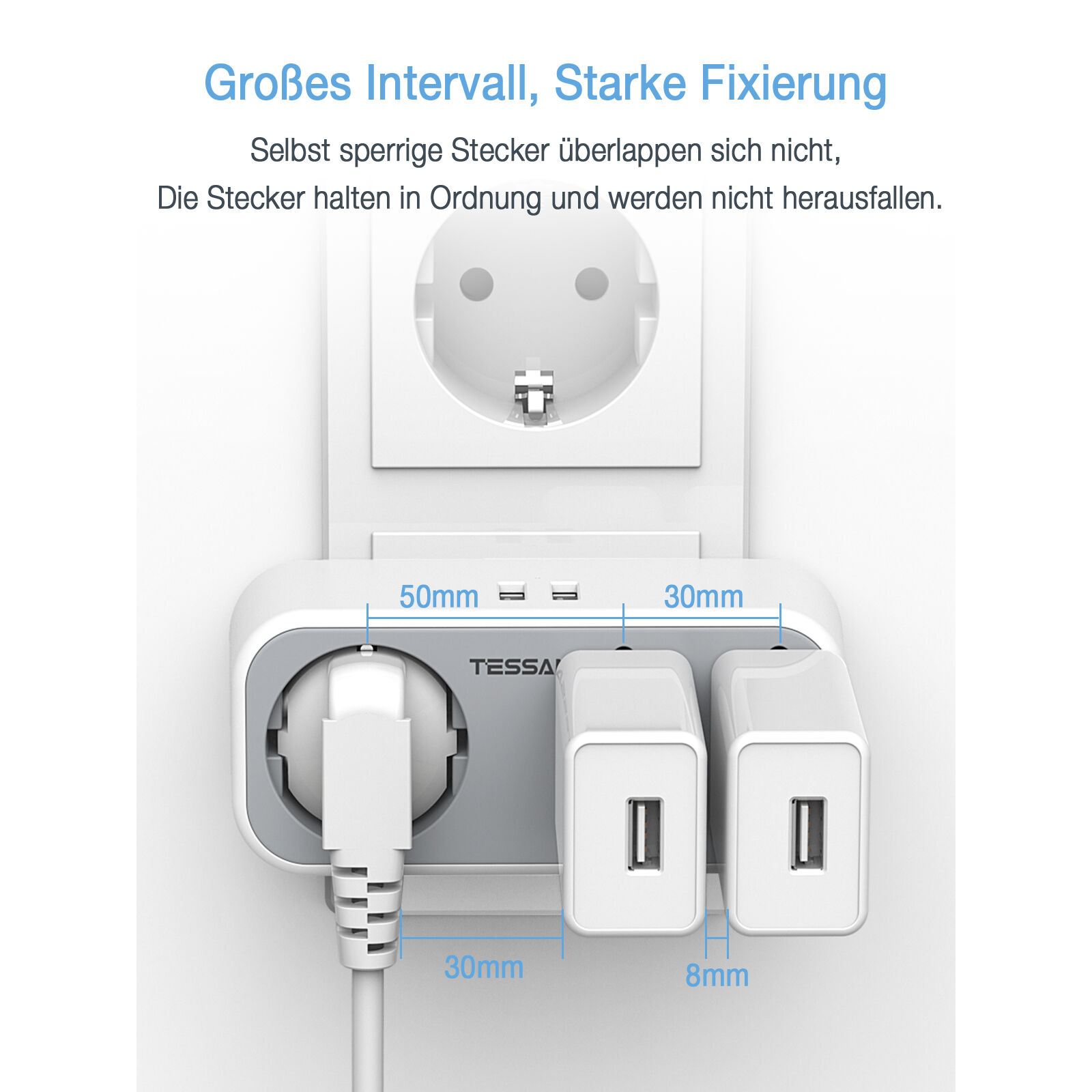 Buy Wholesale China Tessan 5-in-1 Multi Socket With 2 Usb Ports, 3-way ...