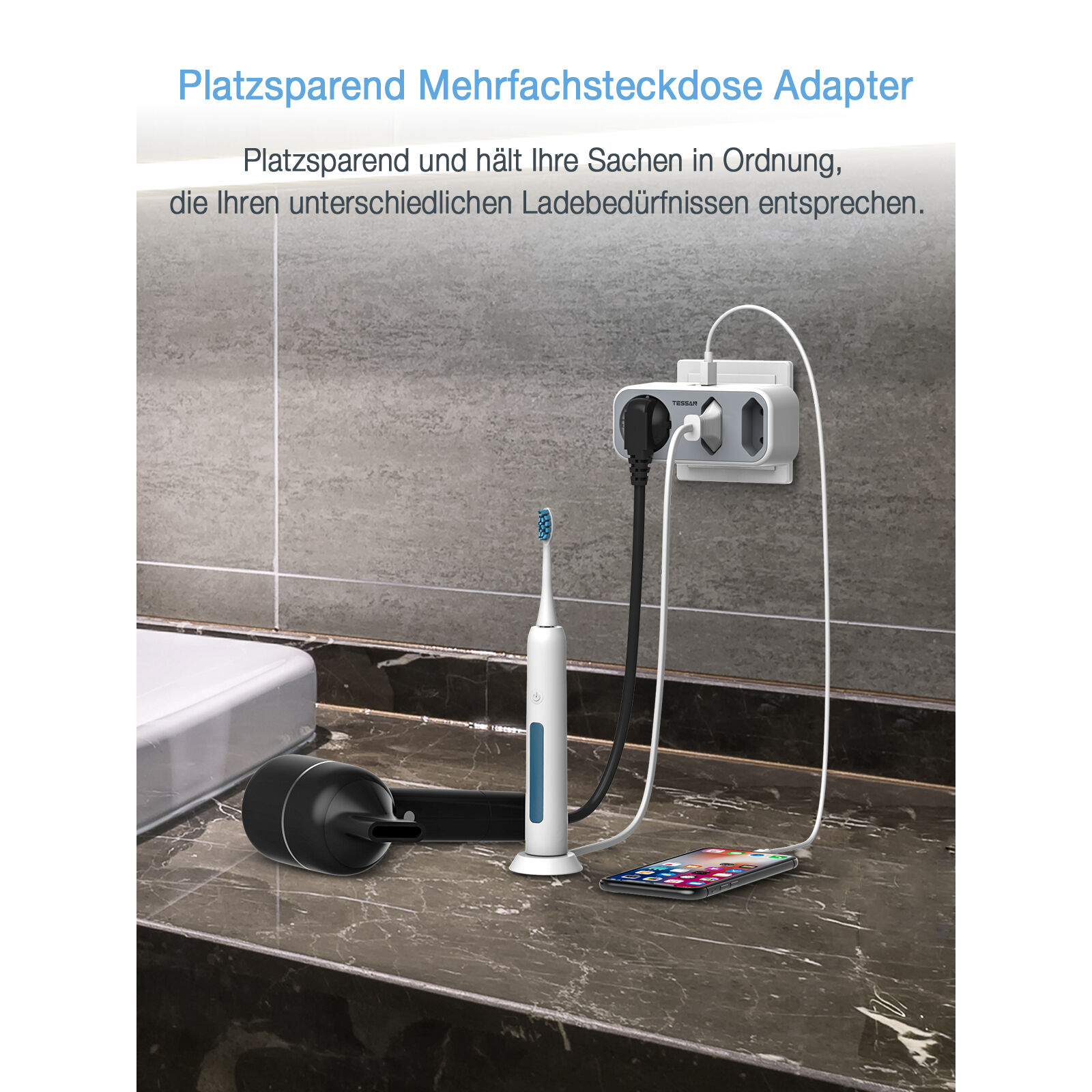 Buy Wholesale China Tessan 5-in-1 Multi Socket With 2 Usb Ports, 3-way ...