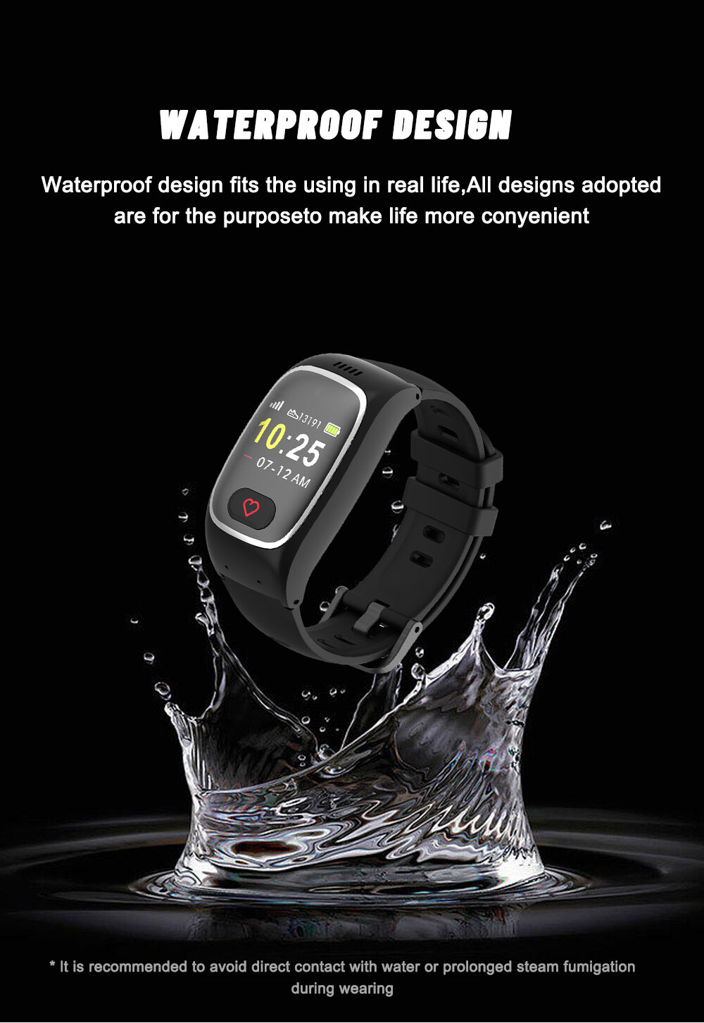 Buy Wholesale China Gps Lbs Geo Heart Rate Smart Watch Sos Call N16 Old ...