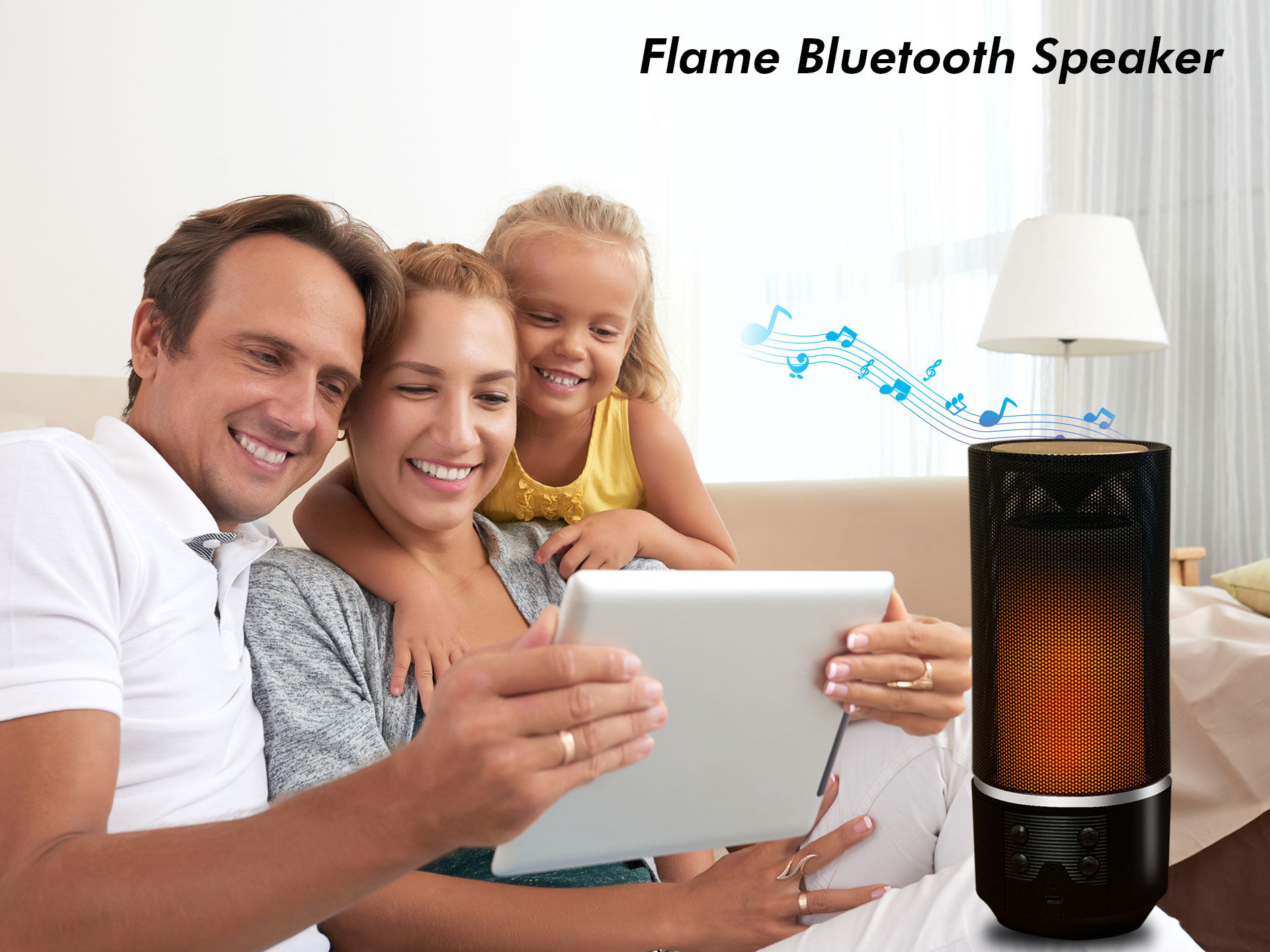 Blaze Bluetooth Speaker Led Flame Torch Atmosphere Wireless Outdoor ...
