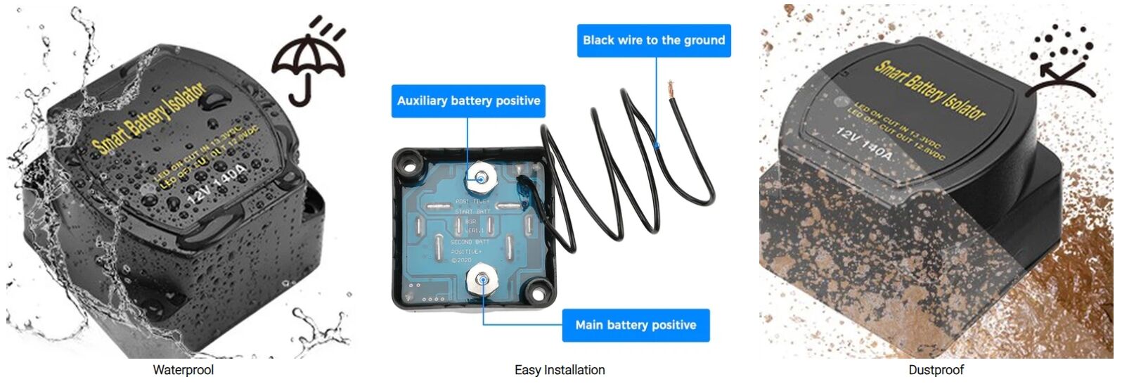 Buy Wholesale China 12v 140 Amp Smart Dual Battery Isolator For ...