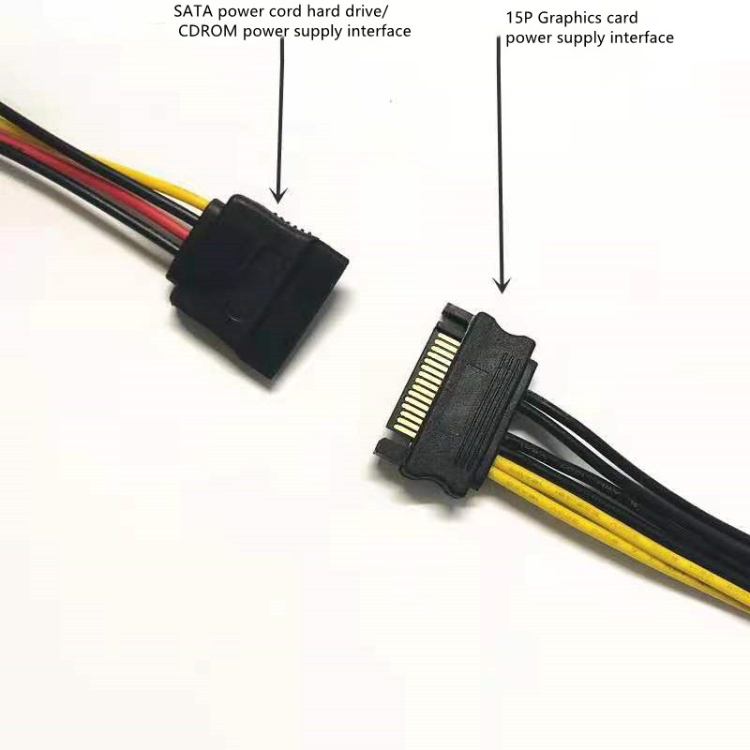 6 Inch 6-pin Pci Express To 2 X Pcie 8 (6+2) Pin Motherboard Graphics ...