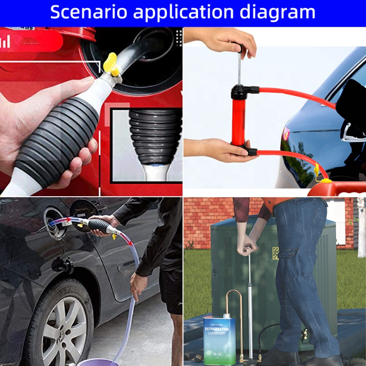 Portable Manual Siphon Oil Pump Hand Fuel Pump Car Fuel Tank Sucker Oil ...