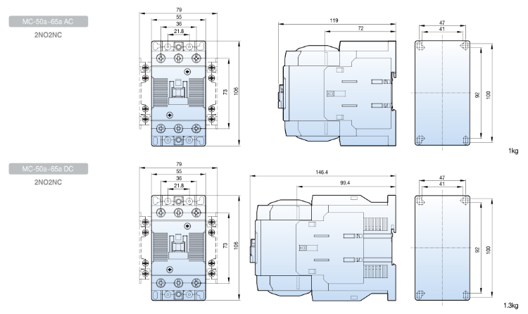 Buy Wholesale China Mc Contactor 3-phase 85a Mc-85b + Mt-95 Magnetic Ac ...