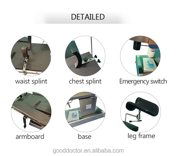 Hospital Operating Room Manual Operating Bed 304 Stainless Steel ...