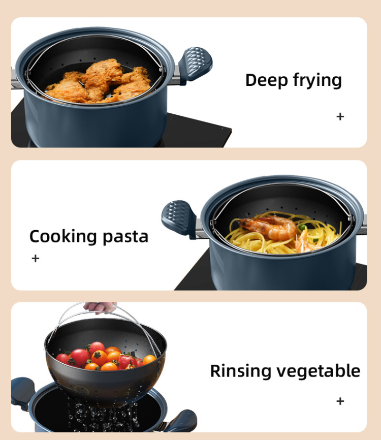 New Arrival 6l Multi-function Pasta Soup Pot With Built-in Strainer ...