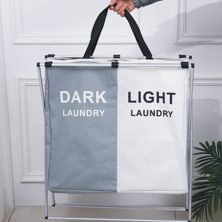 Collapsible Laundry Basket With Large Bag Aluminum Bracket Handle ...