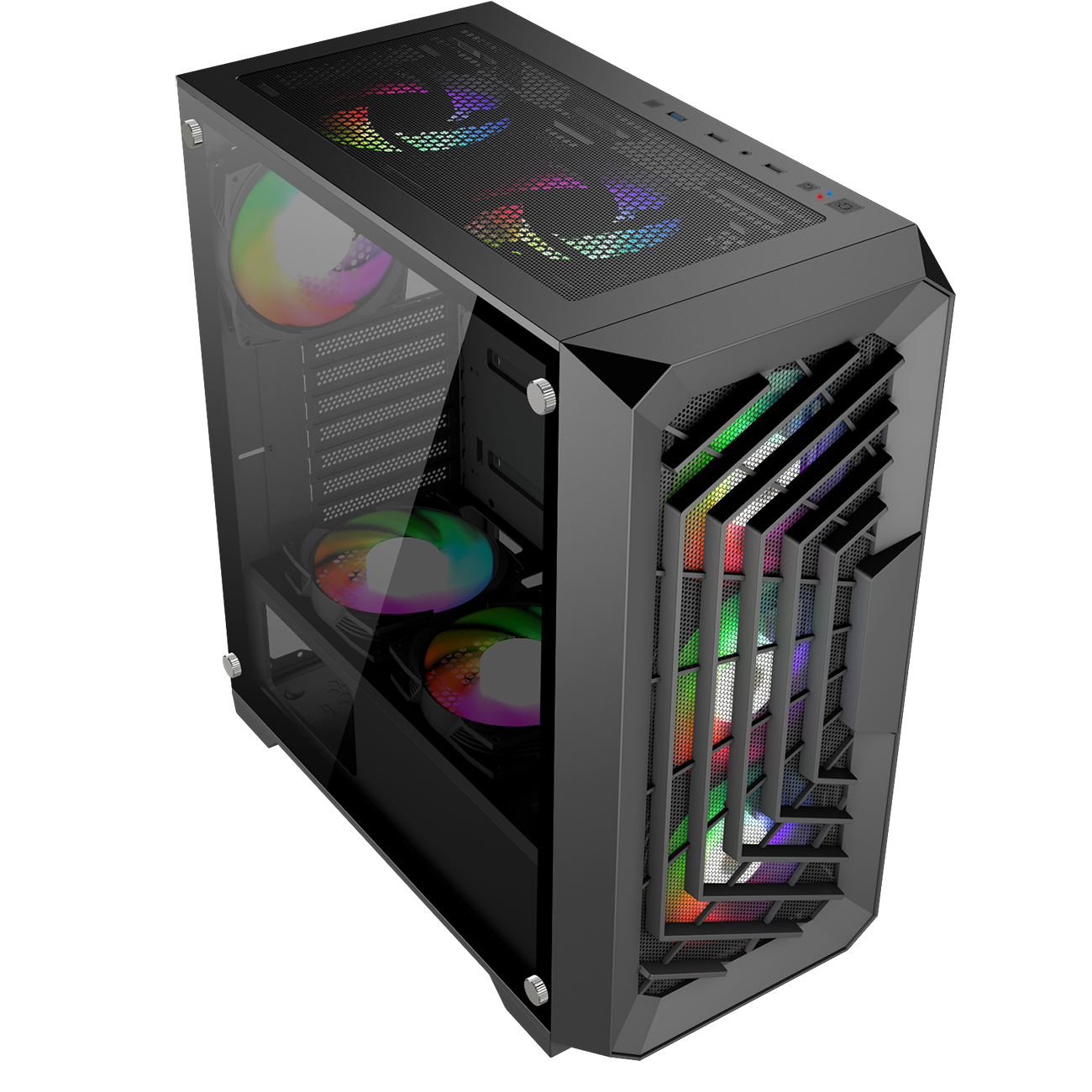 Buy Wholesale China New Mesh Black Argb Atx Tempered Glass Esports Pc ...