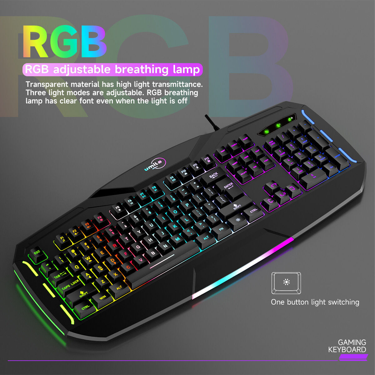 Buy Wholesale China Usb Wired Adjustable Rgb Backlight Computer Gaming ...