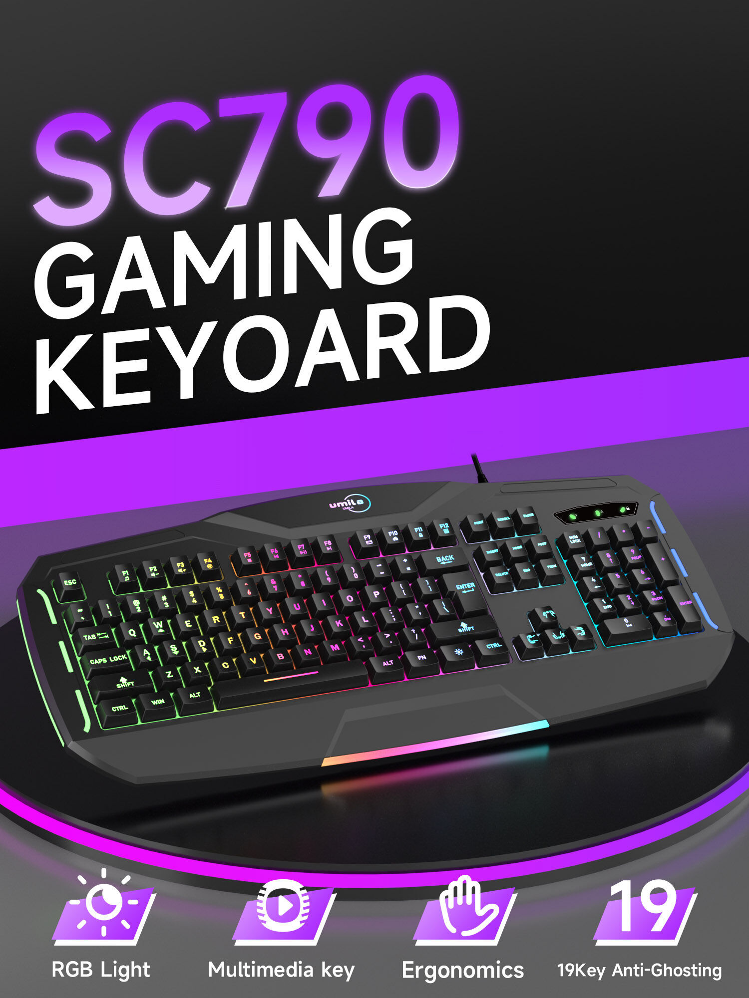 Buy Wholesale China Usb Custom Layout Color Rgb Backlight Computer ...